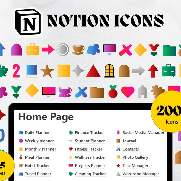 Aesthetic Notion Stickers - Etsy