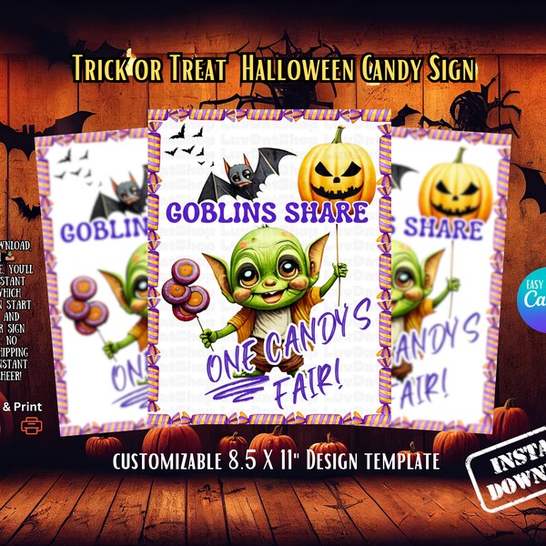 Halloween Candy Sign - Etsy
