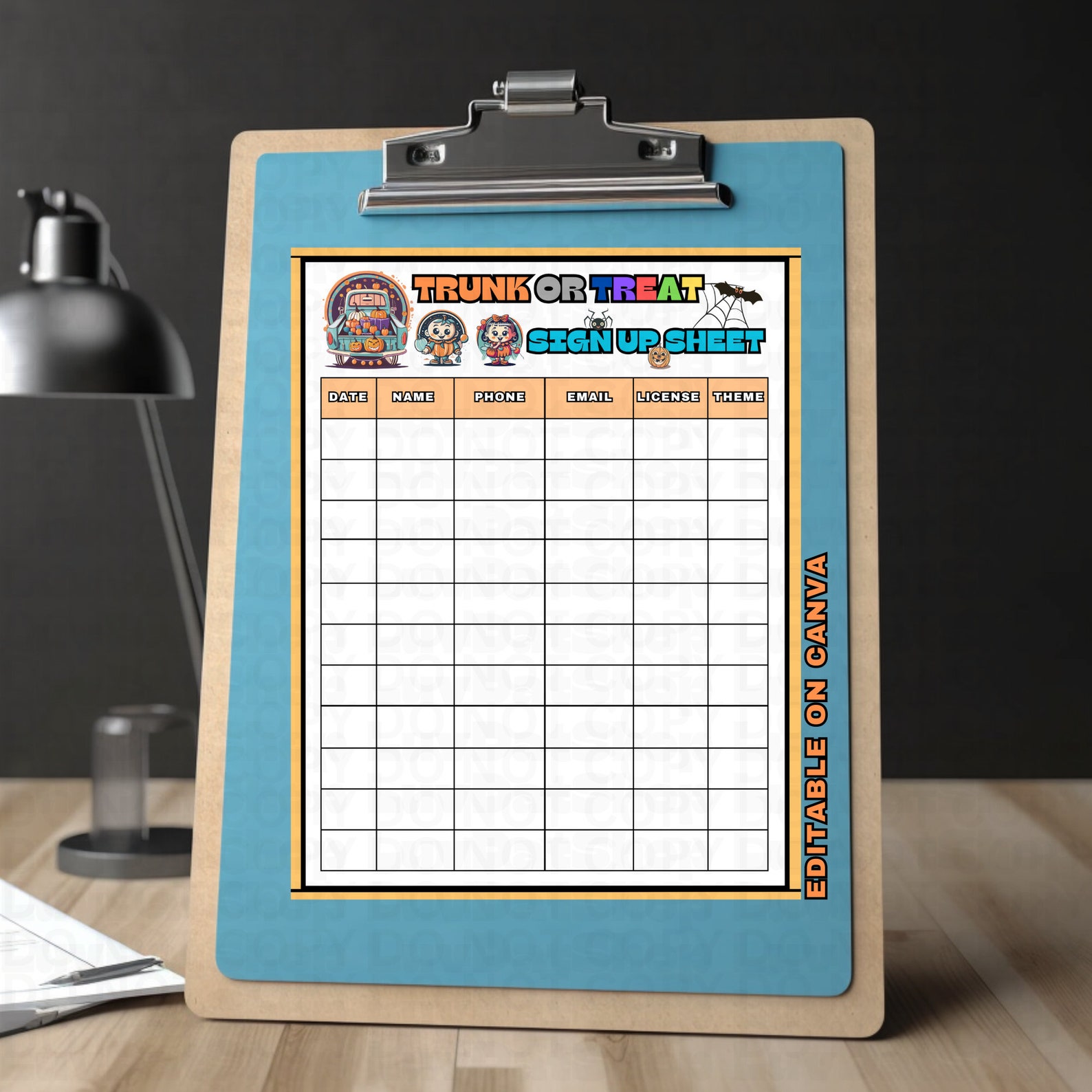 Editable Trunk or Treat Flyer Poster Invitation Halloween Event Kids ...