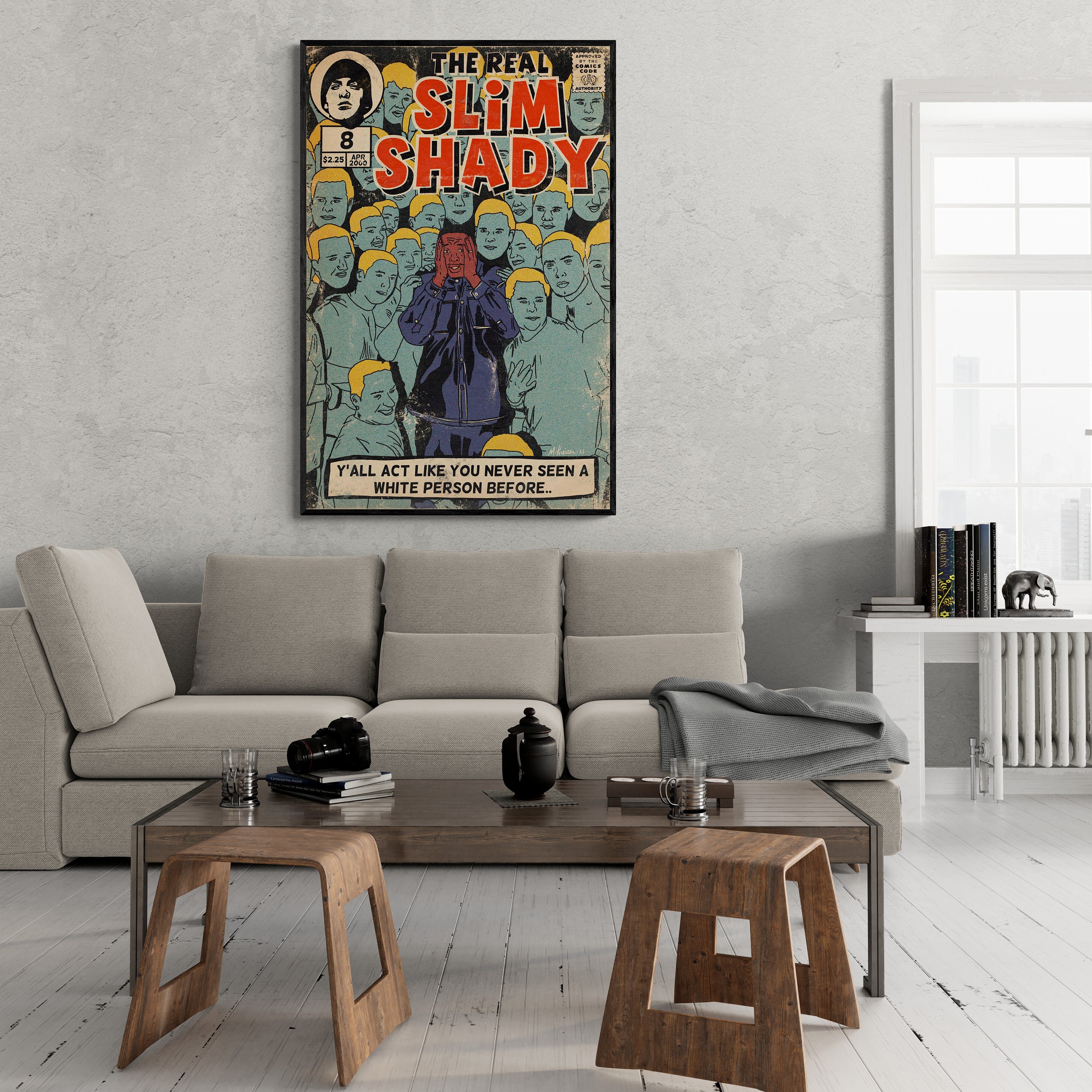 Eminem Poster, Slim Shady Poster, Rap King Poster, Eminem Art