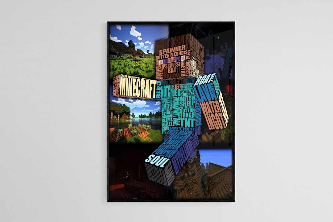 Minecraft Wall Art Minecraft Poster Print Minecraft Art - Etsy