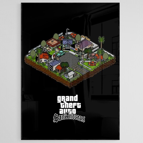 Gta Map Poster - Etsy