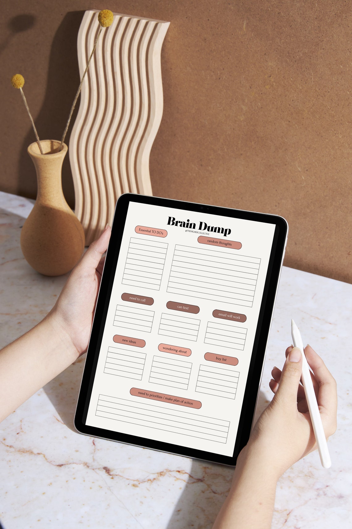 Brain Dump Template, Mental Health Journal, Digital Planner, Digital ...