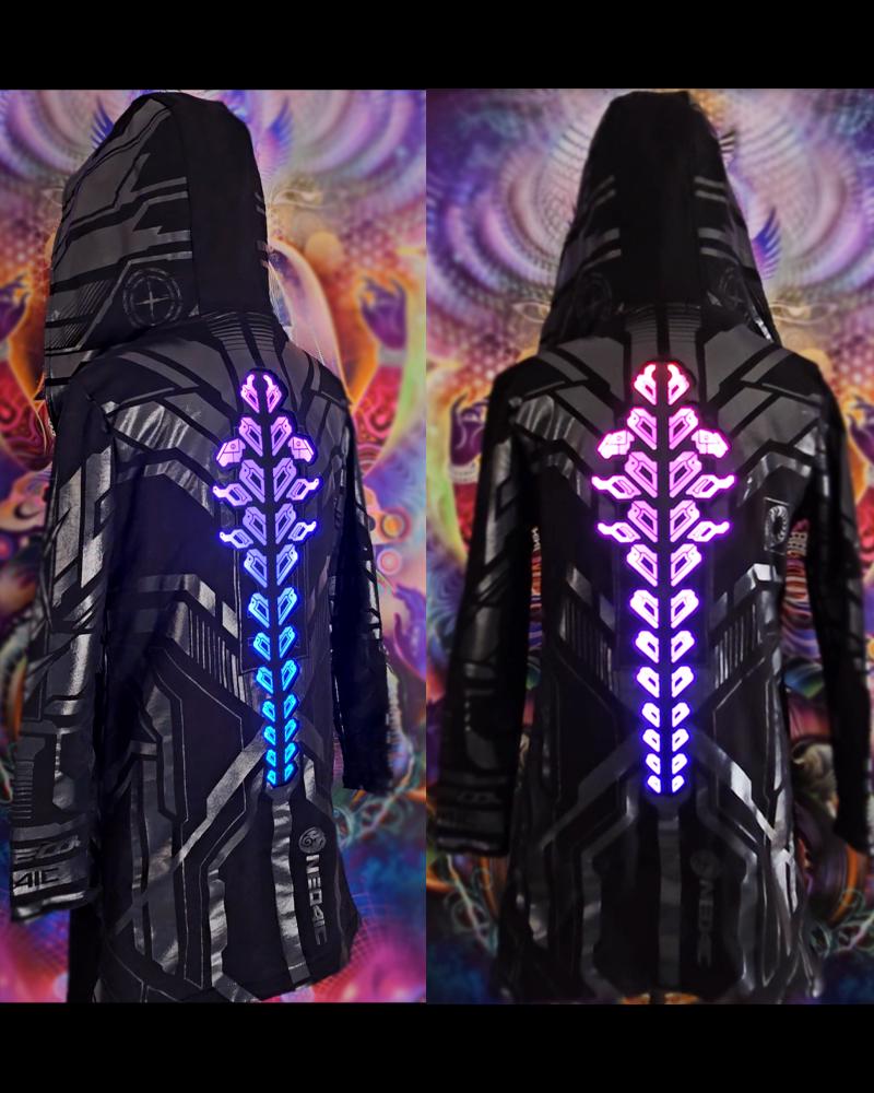 LED Cyberpunk Spine Jacket / Hooded Cloak – 200+ RGB Patterns ...