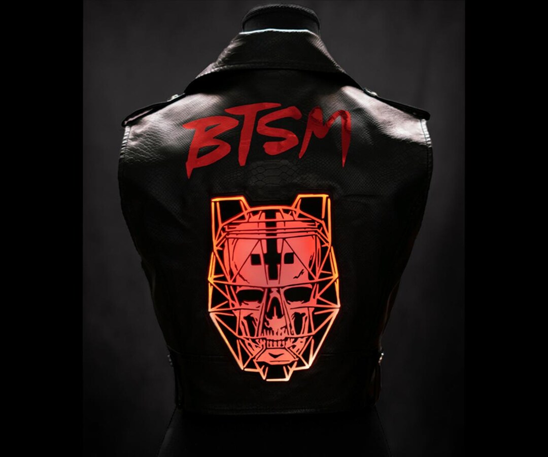 Men's BTSM LED Skull Machine Rave Jacket / Vest – 200+ Patterns ...