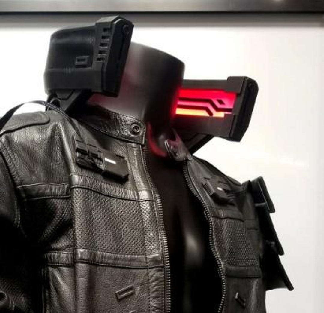 LED Samurai Cyberpunk Light-up Costume - Techwear Festival Accessory ...