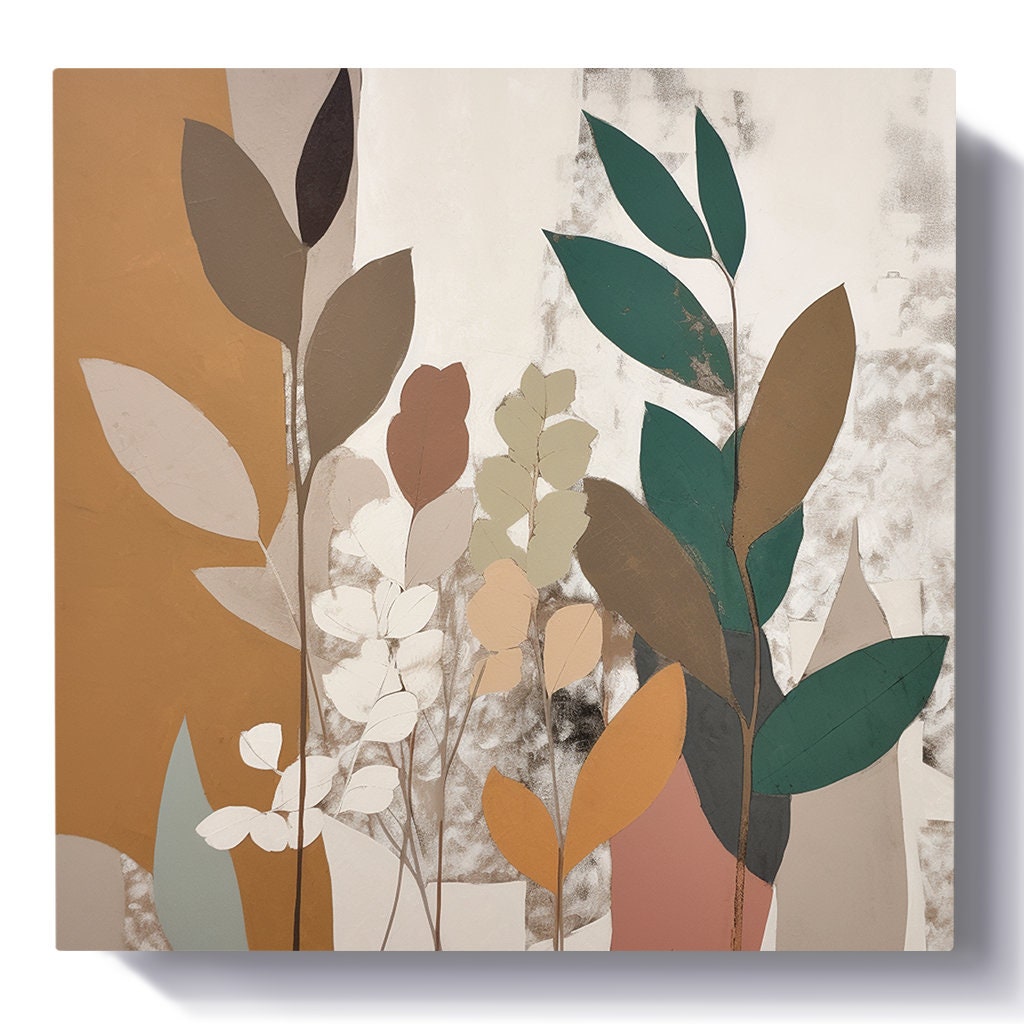 Large Aluminum Canvas Art Print - #3 of My Earth Tone Floral Series - Etsy