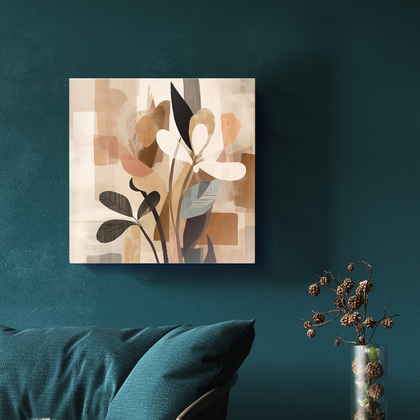 Large Aluminum Canvas Art Print - #23 of My Earth Tone Floral Series - Etsy