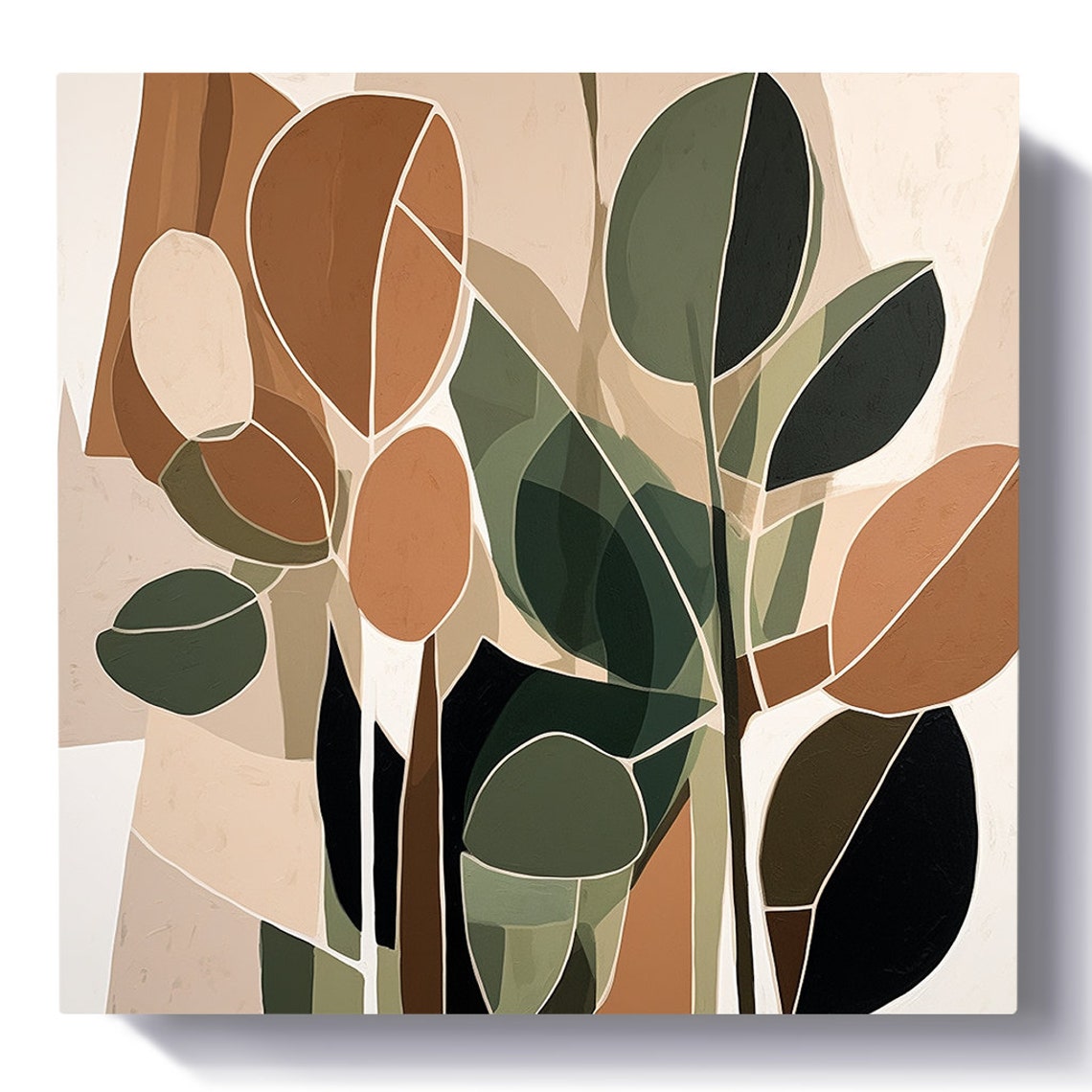 Large Aluminum Canvas Art Print - #7 of My Earth Tone Floral Series - Etsy