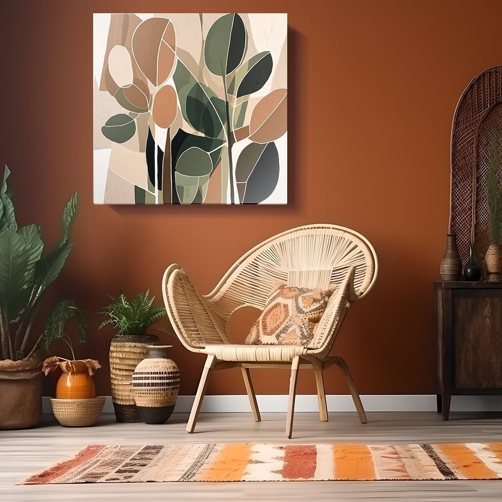 Large Aluminum Canvas Art Print 7 of My Earth Tone Floral Series - Etsy