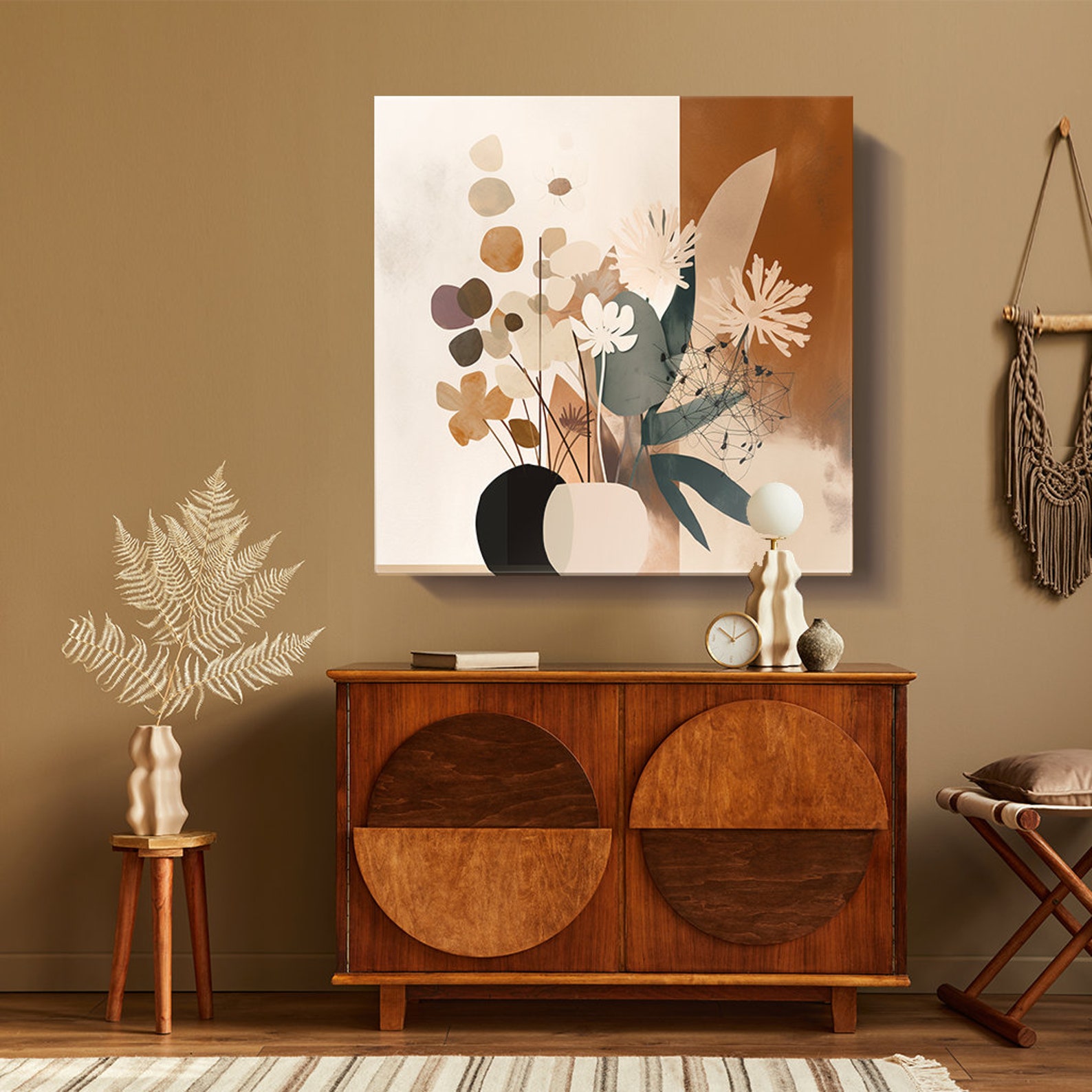 Large Aluminum Canvas Art Print - #24 of My Earth Tone Floral Series - Etsy