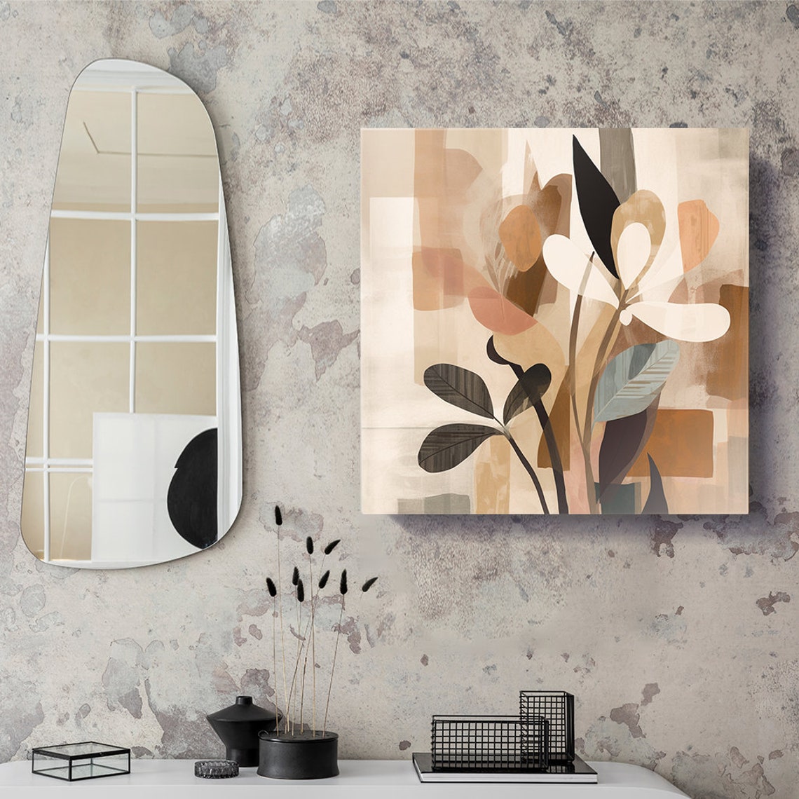 Large Aluminum Canvas Art Print - #23 of My Earth Tone Floral Series - Etsy