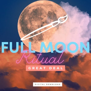Full Moon Watercolor Art Practice Full Moon Art Ritual Full Moon ...