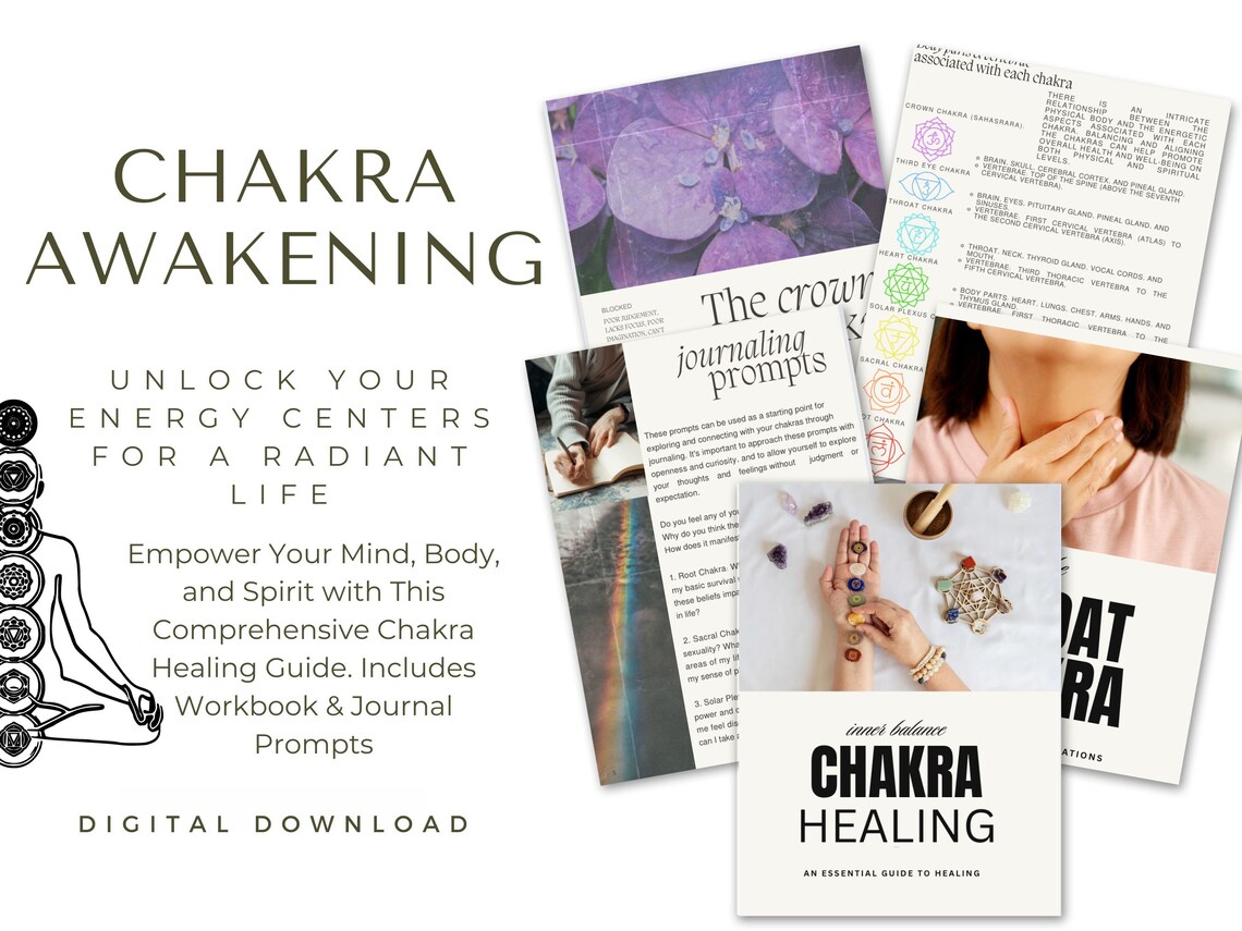 Chakra Healing Workbook Printable | 7 Chakra Energy Alignment Journal ...