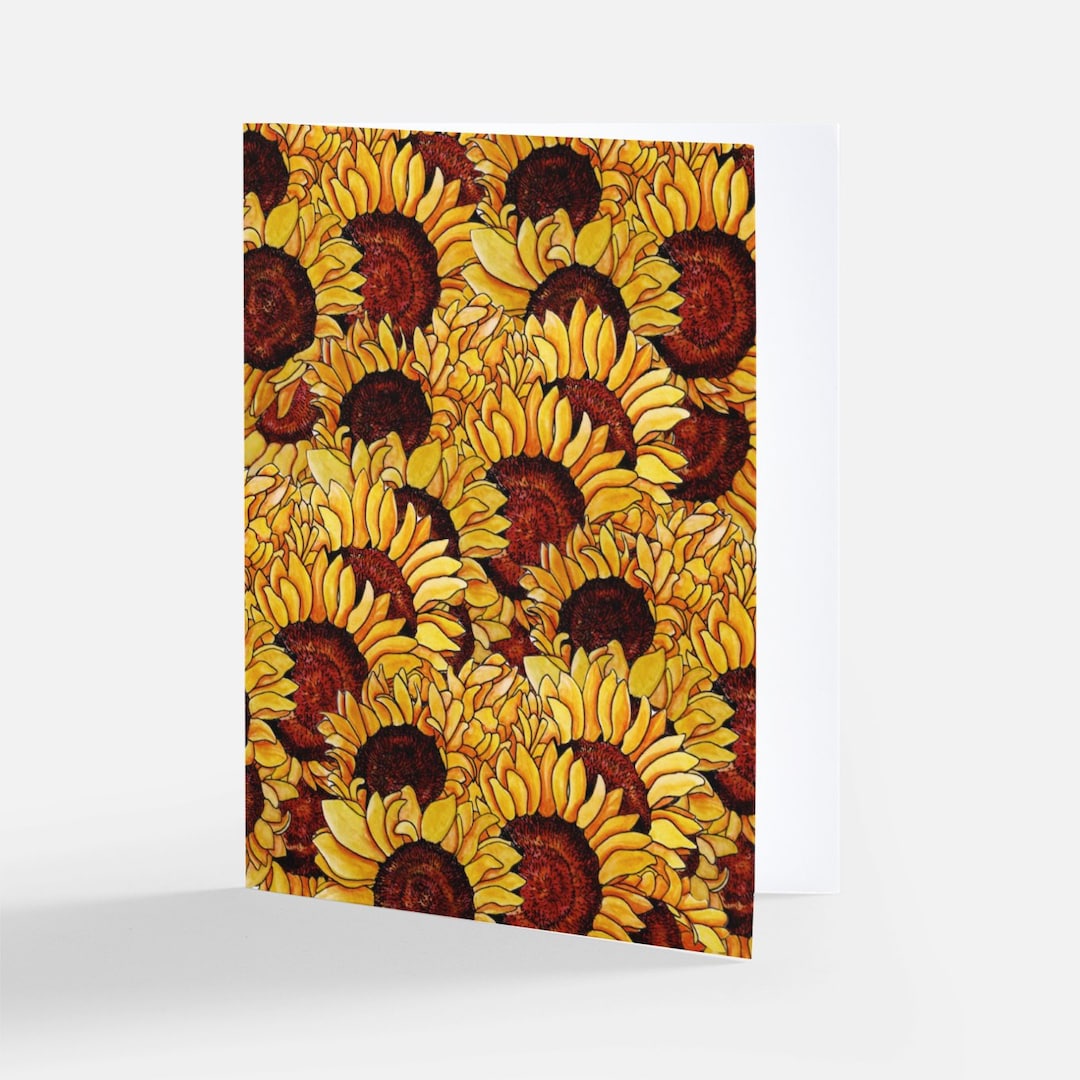 10 Sunflower Greeting Cards Pack of 10 Notecards Hand Painted ...