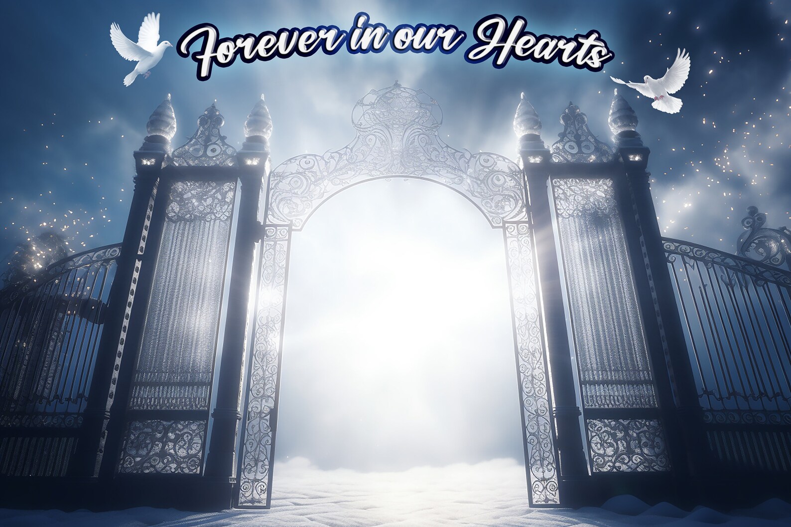 Heavenly Memorial Background - Etsy