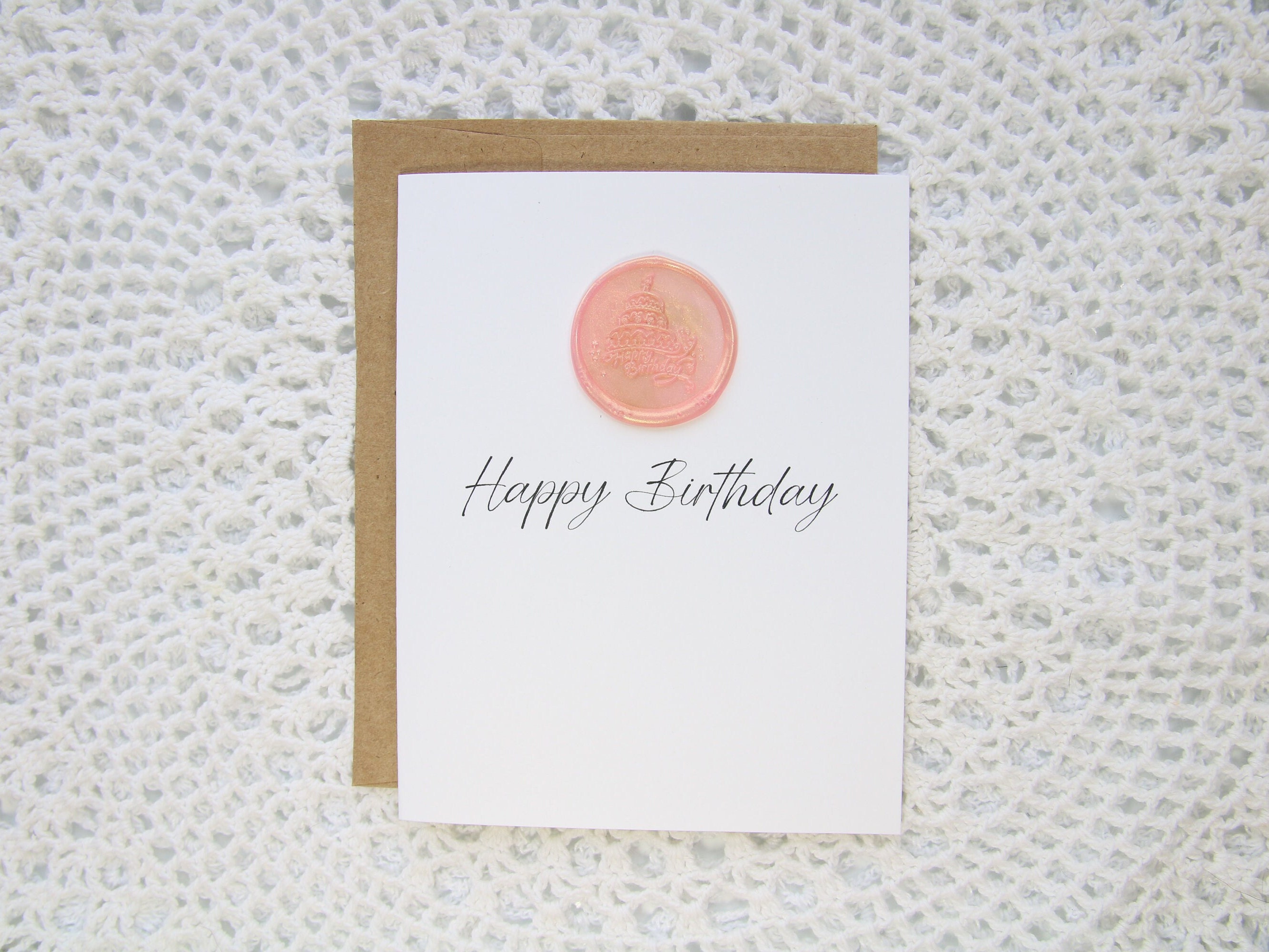 Happy Birthday Wax Seal Sticker Card Unique Happy Birthday - Etsy