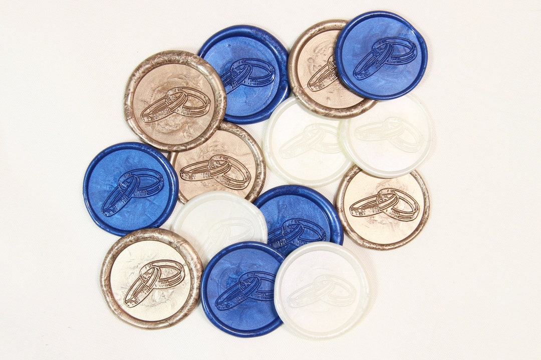 Wedding Ring Wax Seal Stickers, Self-adhesive |for Wedding Invitations ...