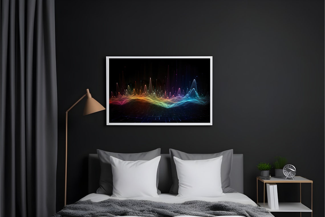 Abstract Soundwave Art, frequencies of the Universe, Ai Generated ...