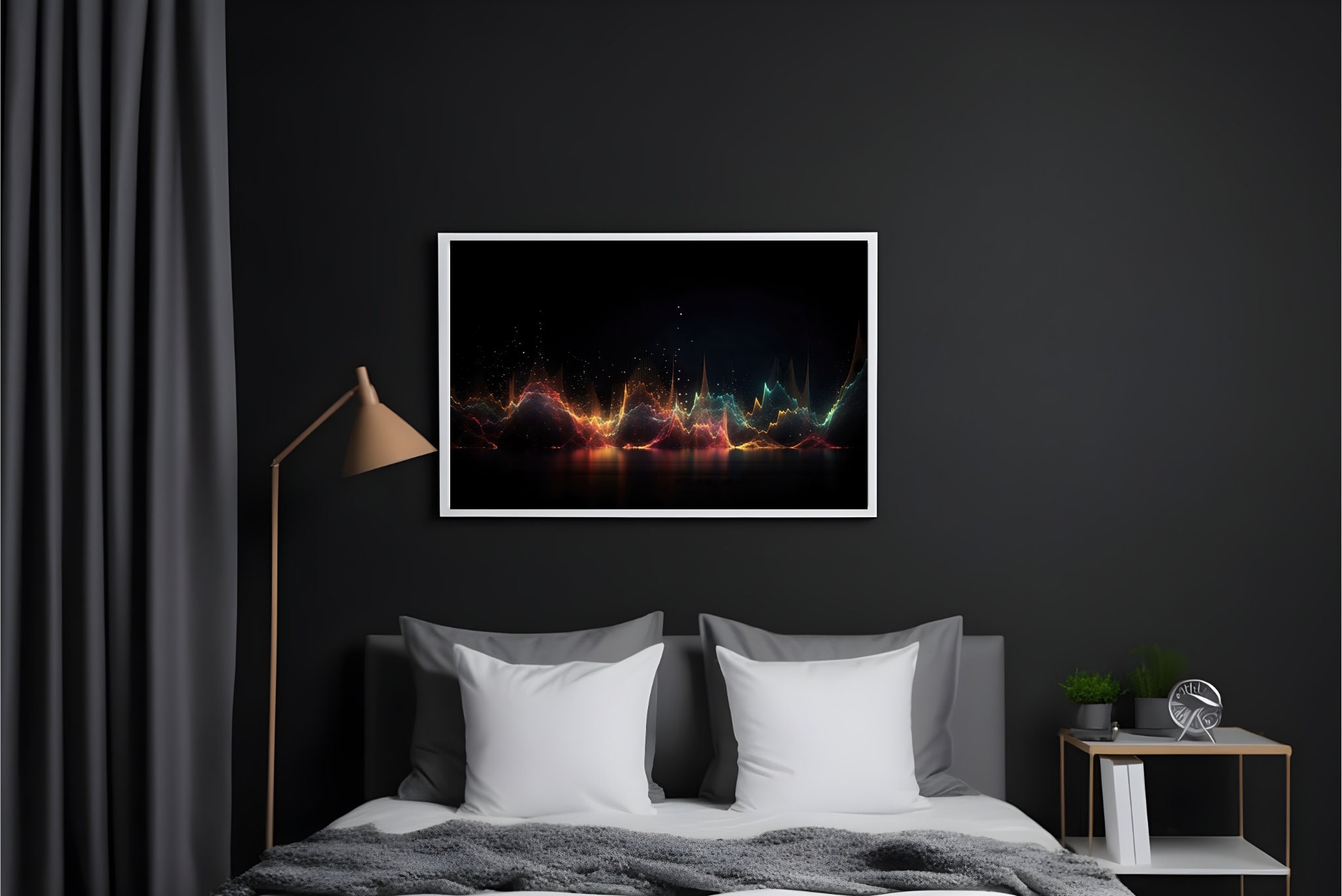 Abstract Soundwave Art, frequencies of the Universe, Ai Generated ...