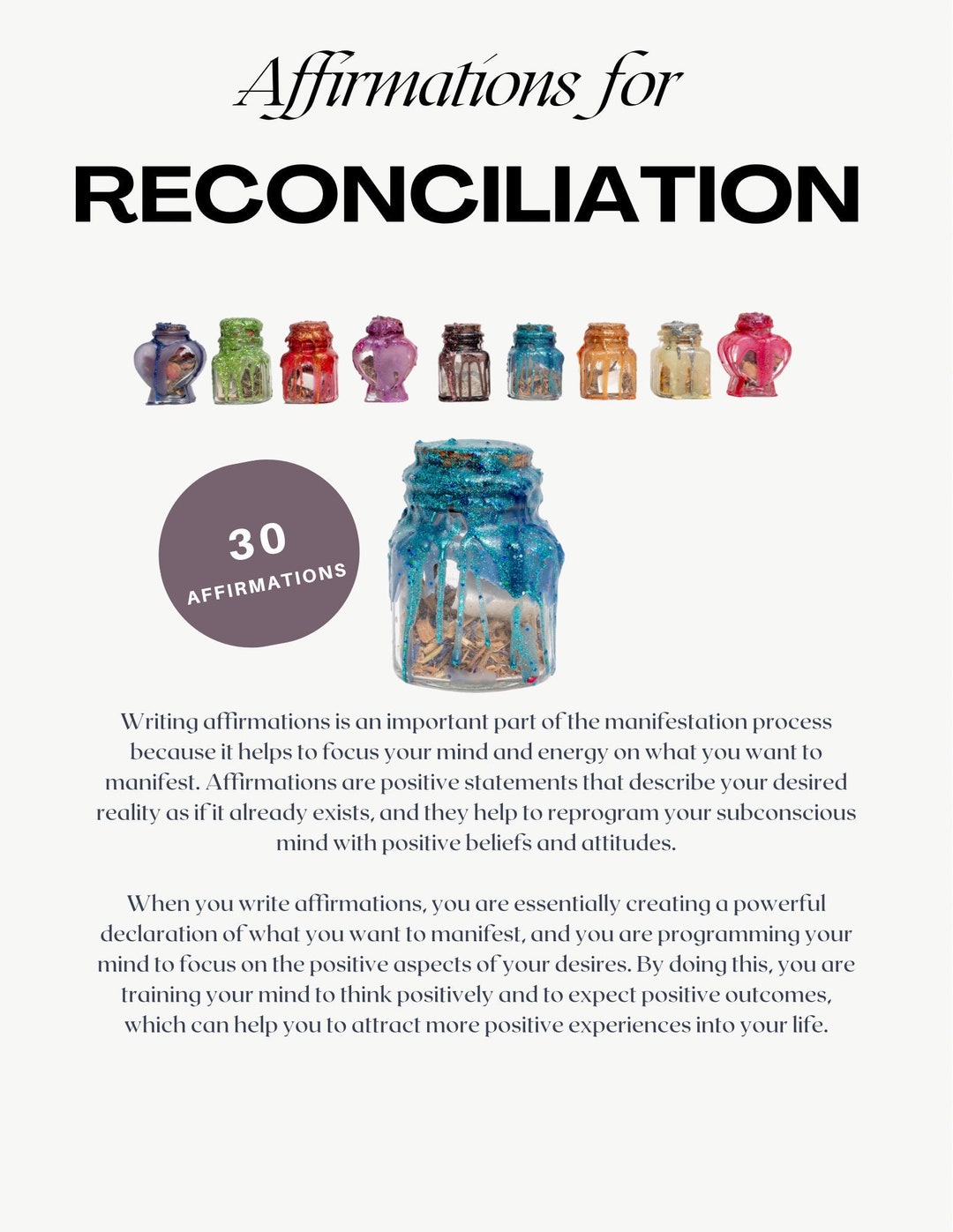 Reconciliation Communication Manifestation Affirmations for Journaling ...