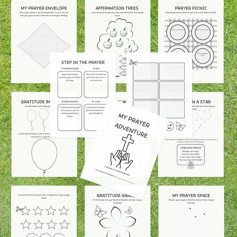 Kids Prayer Journal Printables | Daily Prayer Worksheet for Children ...