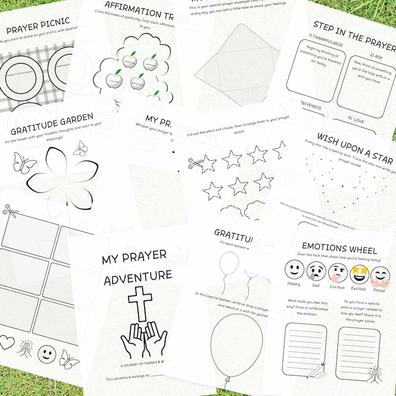 Kids Prayer Journal Printables | Daily Prayer Worksheet for Children ...