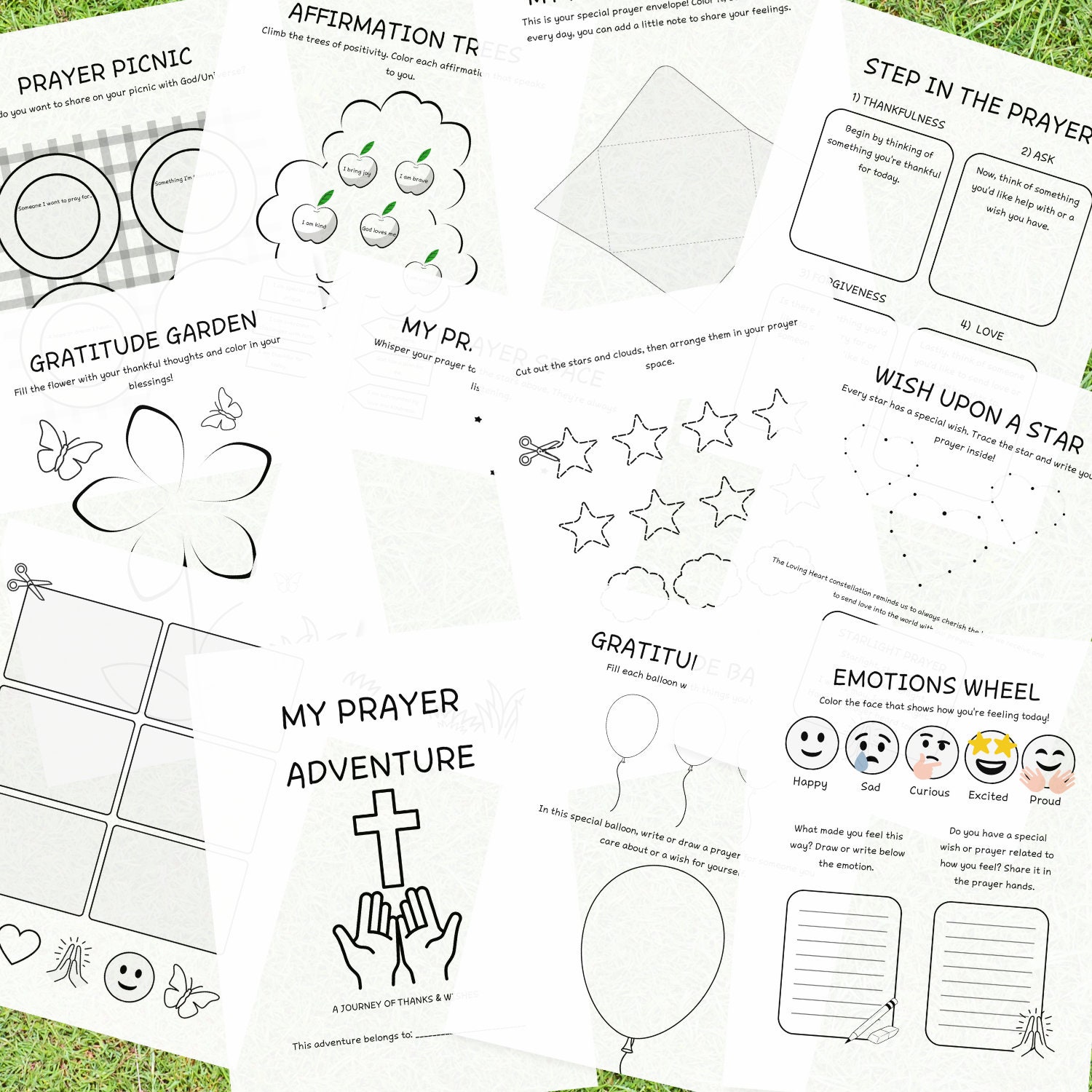 Kids Prayer Journal Printables | Daily Prayer Worksheet for Children ...