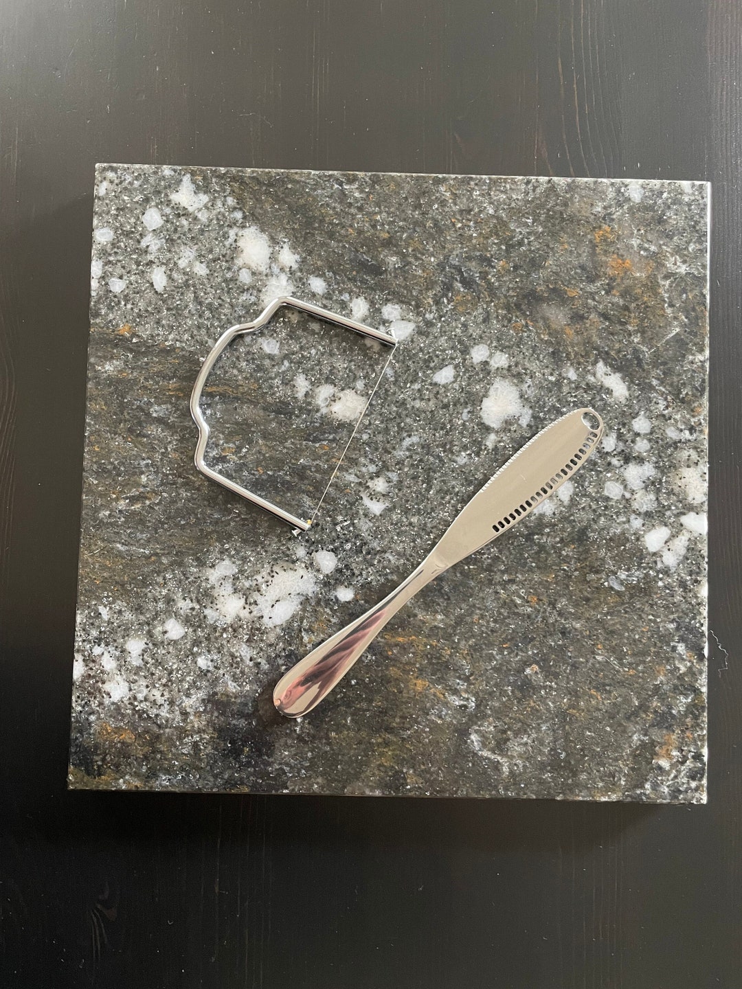 Quartz Cutting Board With Butter Knife and Cheese Cutter - Etsy