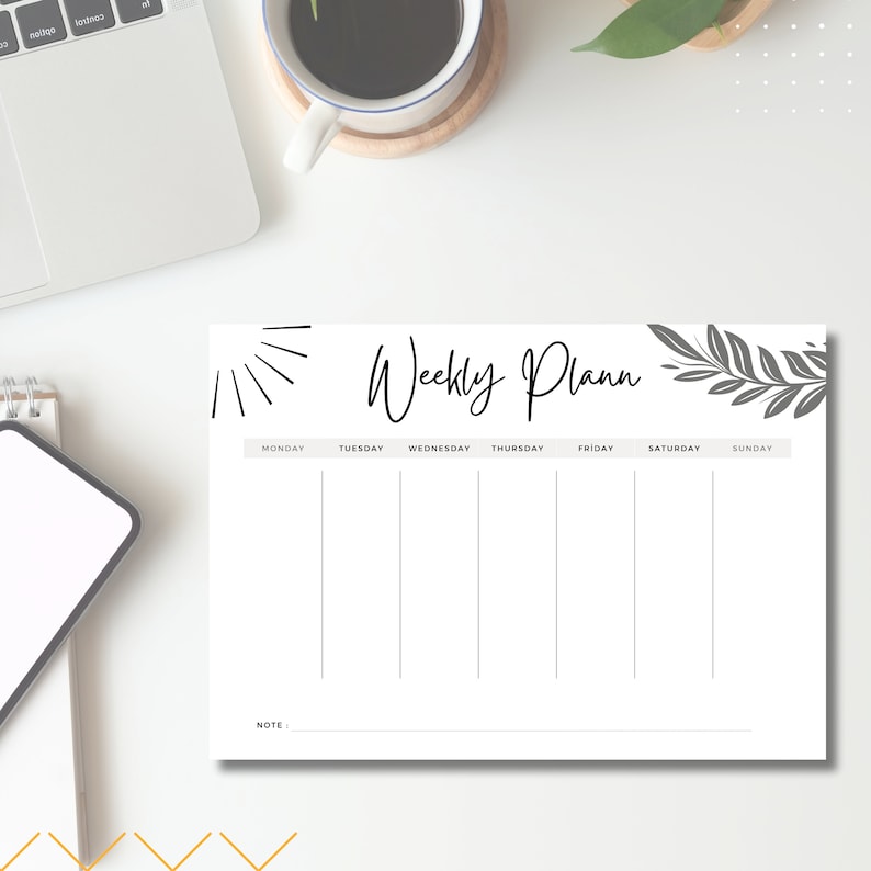 Weekly Schedule Template, Weekly Planner Printable, Homeschool Weekly ...