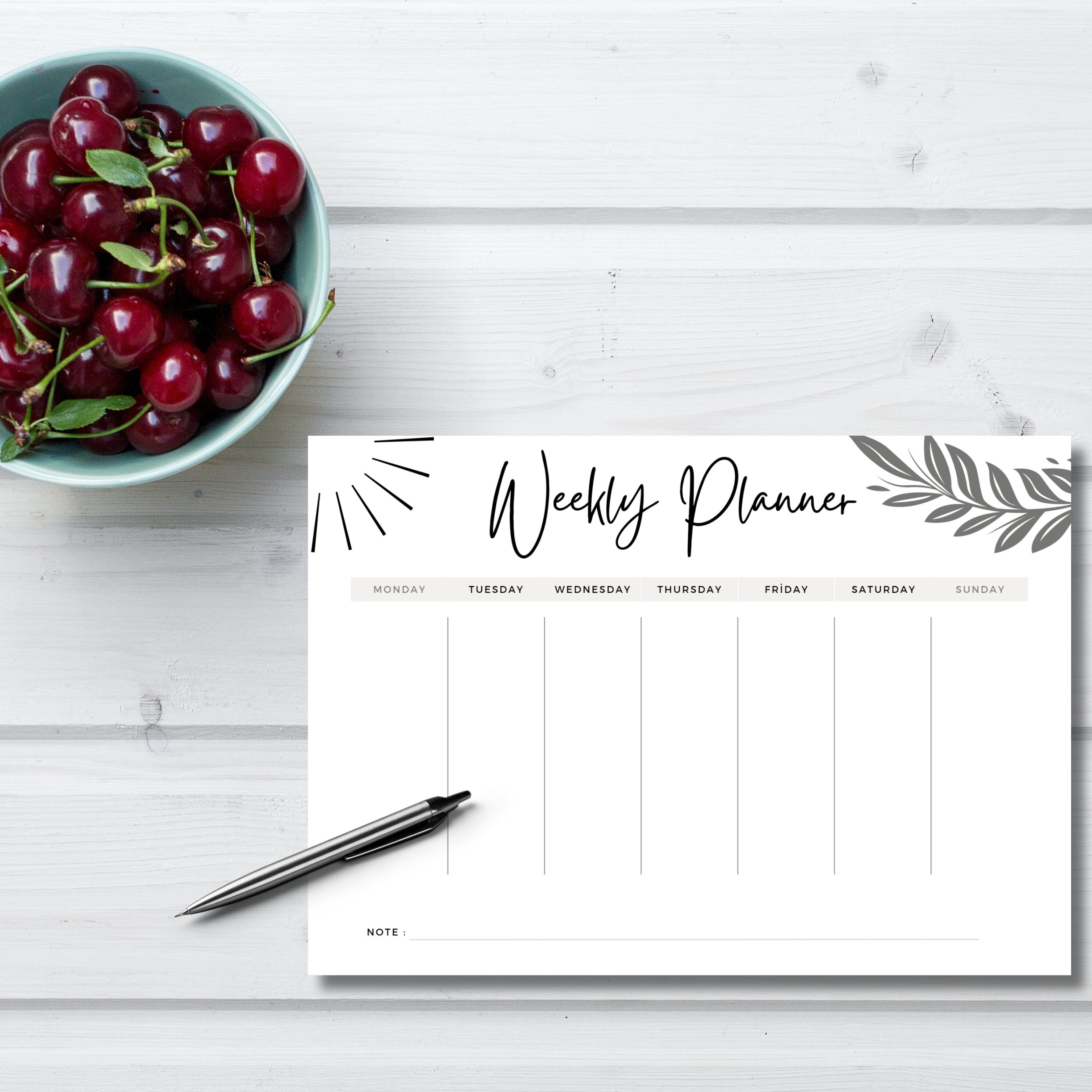 Weekly Schedule Template, Weekly Planner Printable, Homeschool Weekly ...