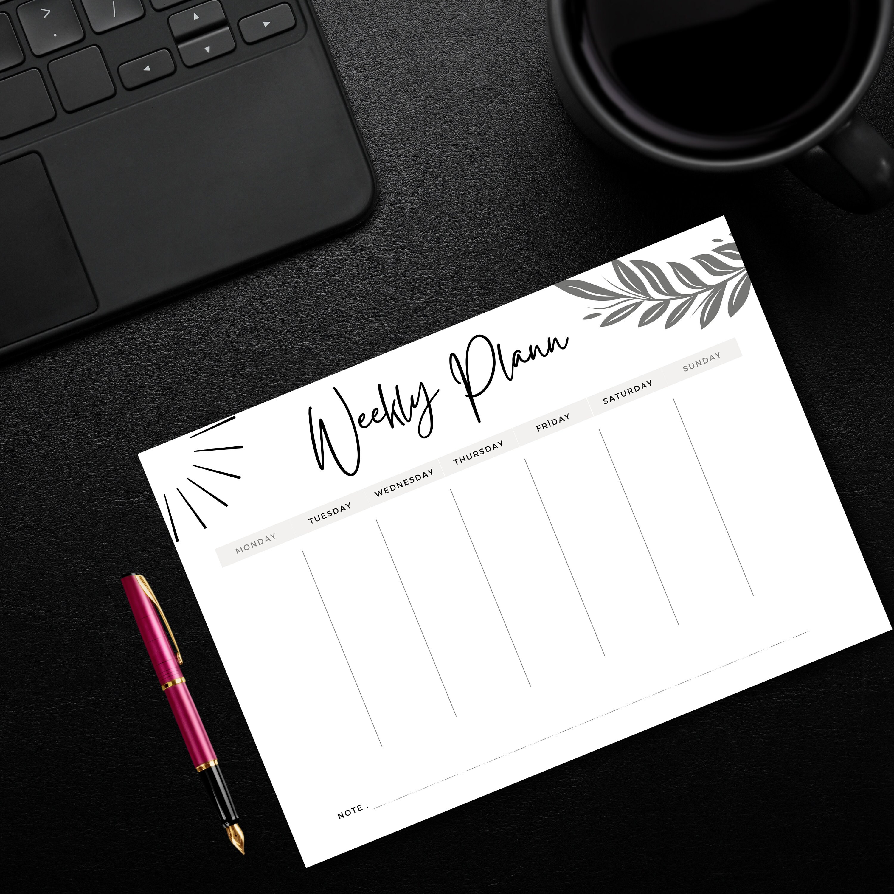 Weekly Schedule Template, Weekly Planner Printable, Homeschool Weekly ...