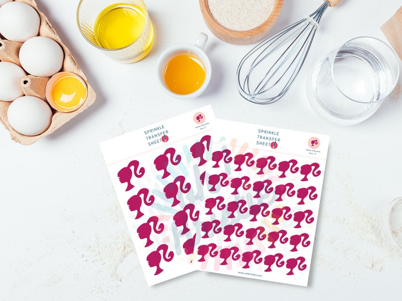 Barbie Silhouette Royal Icing Transfer Sheet PDF Download, Royal Icing ...