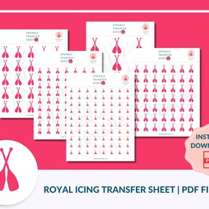 Rowing Oars Royal Icing Transfer Sheet - Etsy