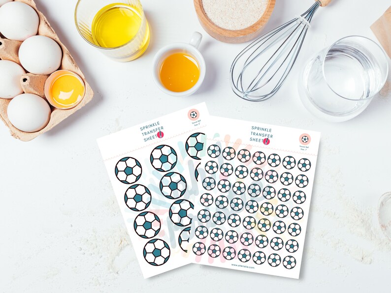 Soccer Ball Royal Icing Transfer Sheet Template Sprinkle PDF Download ...