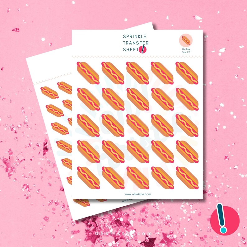Hot Dog Royal Icing Transfer Sheet Hot Dog BBQ Party Royal - Etsy