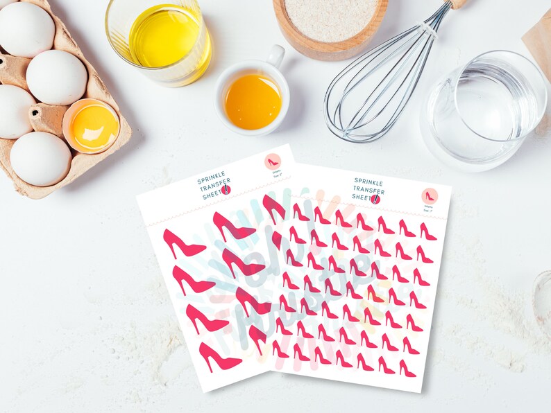 Stiletto Royal Icing Transfer Sheet Template Sprinkle PDF Download ...