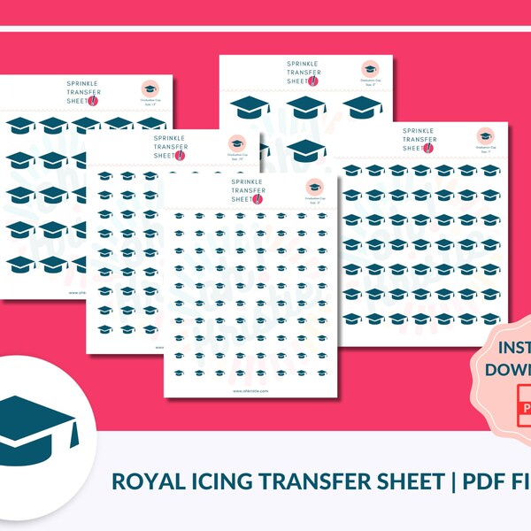 Royal Icing Graduation Caps - Etsy