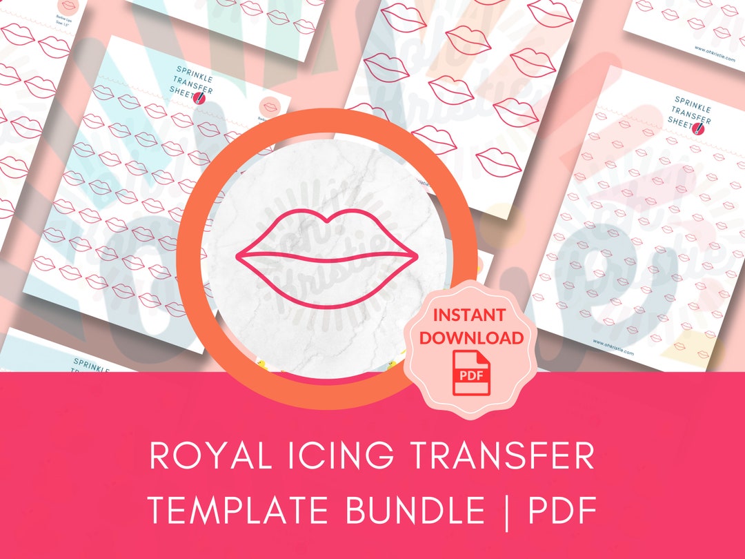 Barbie Lips Royal Icing Transfer Sheet PDF Download, Royal Icing ...