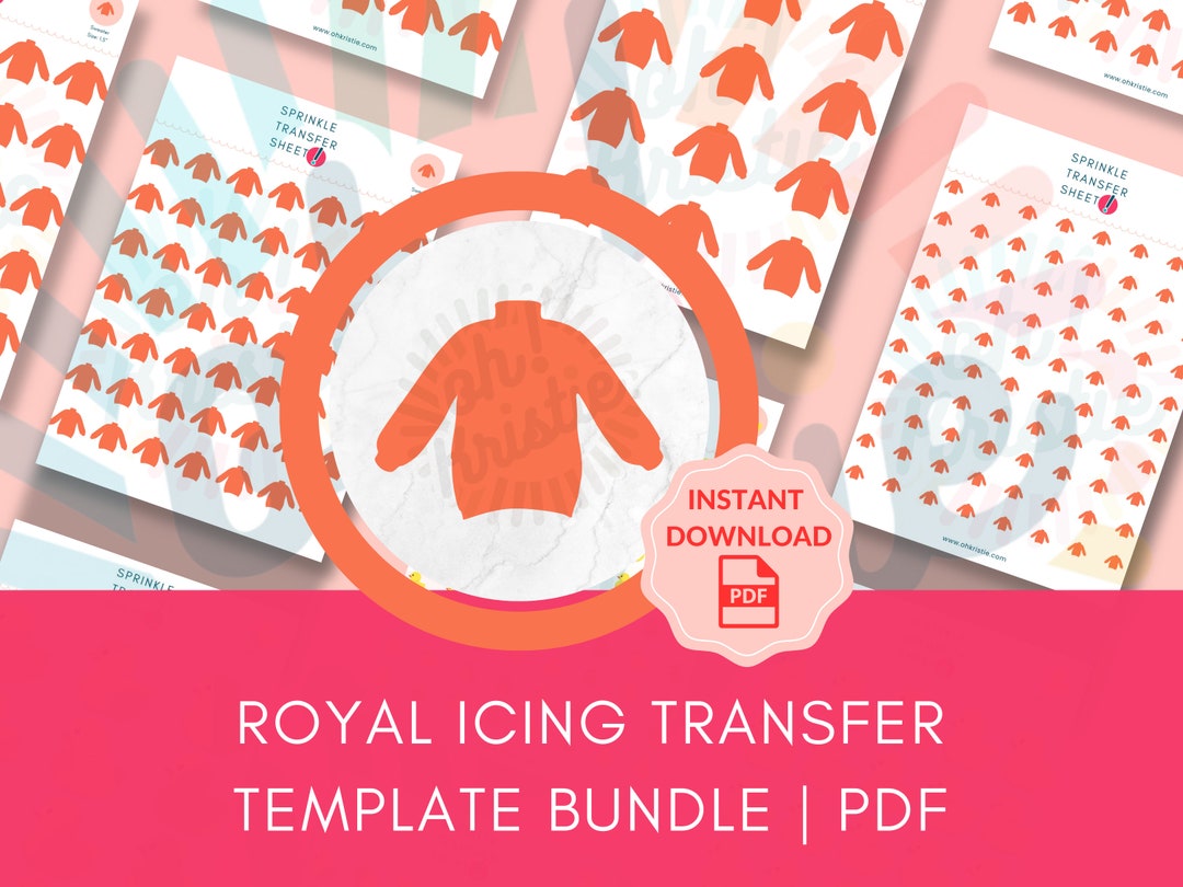 Sweater Royal Icing Transfer Sheet PDF Download, Royal Icing Transfer ...