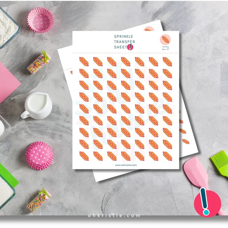 Hot Dog Royal Icing Transfer Sheet Hot Dog BBQ Party Royal - Etsy