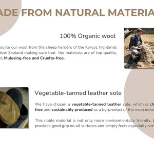 Woolfit Footprint With Leather Sole | Handfelted Wool Slippers With ...