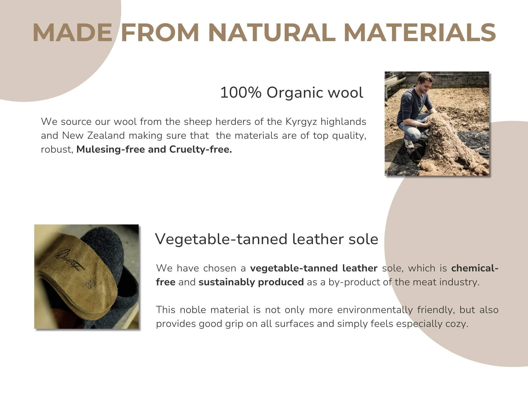 Woolfit Footprint With Leather Sole | Handfelted Wool Slippers With ...