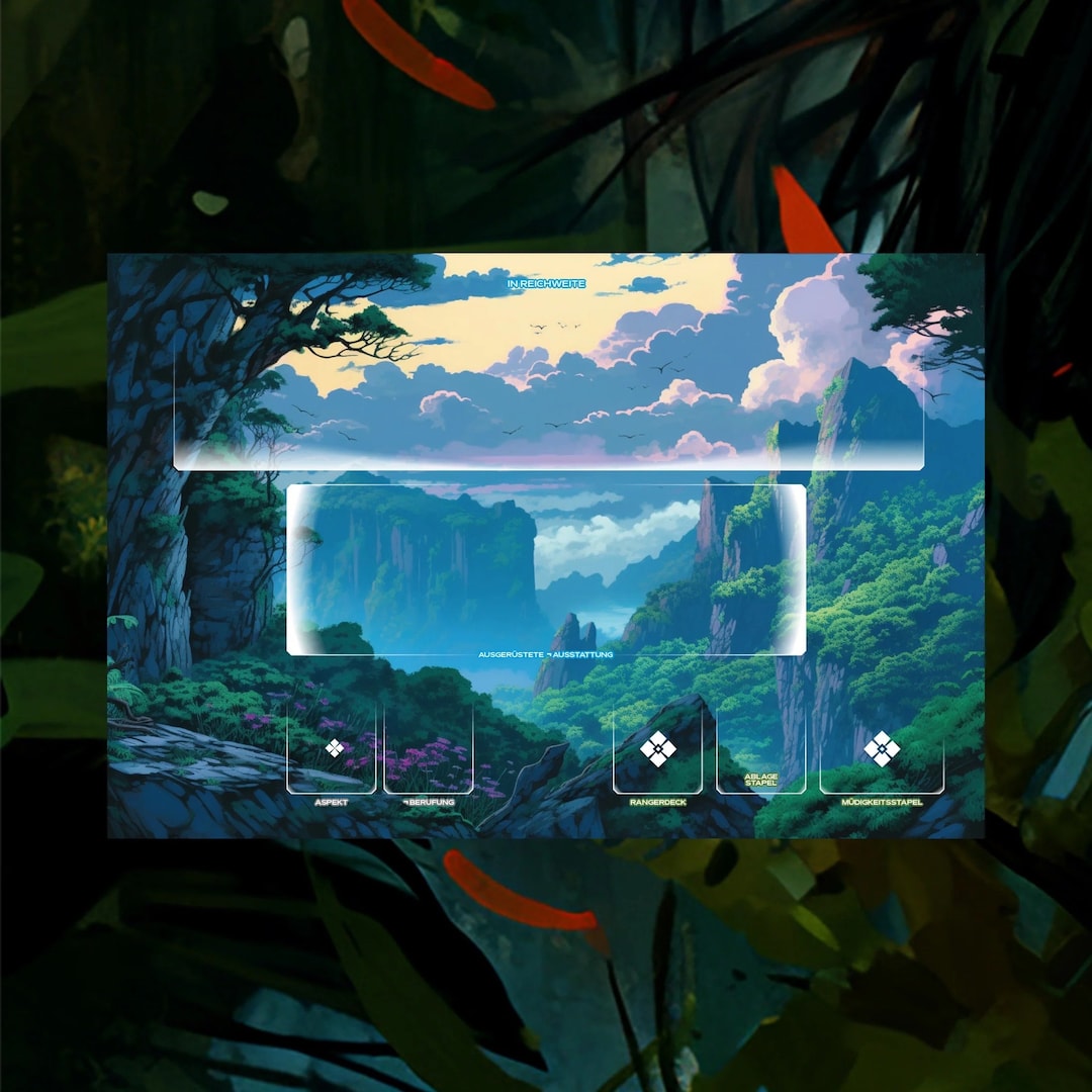 SOLARPUNK RANGER “mountain Ranger” Plastic Playmat (compatible With ...