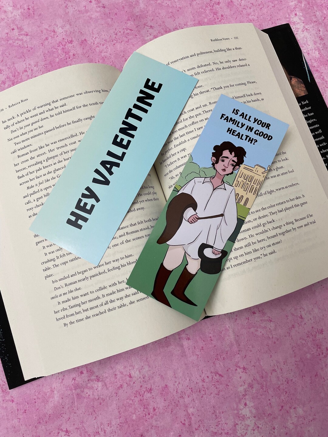 Hey Valentine Pride and Prejudice Mr. Darcy Valentines Bookmarks - Etsy