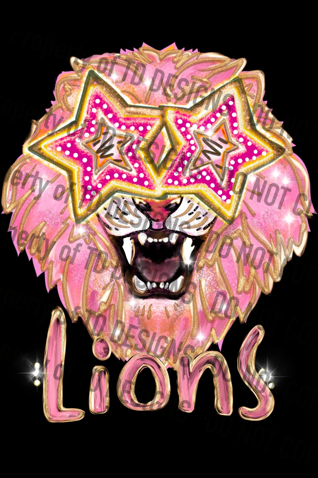 Lions, Glitter Bougie Lion, Pink Lion, PNG, Mascot - Etsy