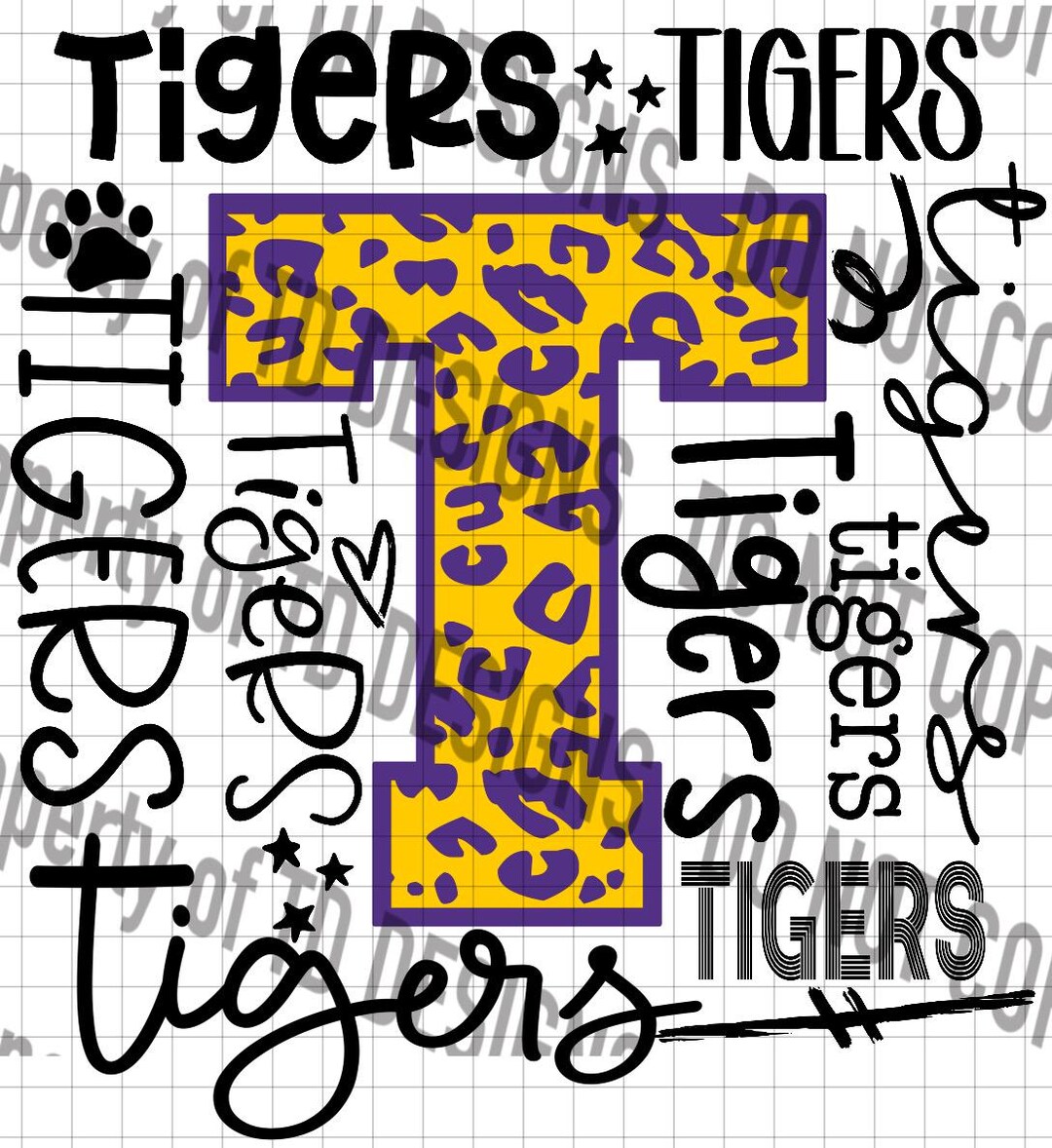 Tigers Collage, GEAUX Tigers, 2 Png’s, White & Black - Etsy