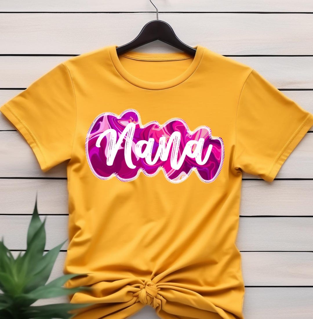 Nana Faux Embroidery, Grand Shirt, PNG, Fall - Etsy