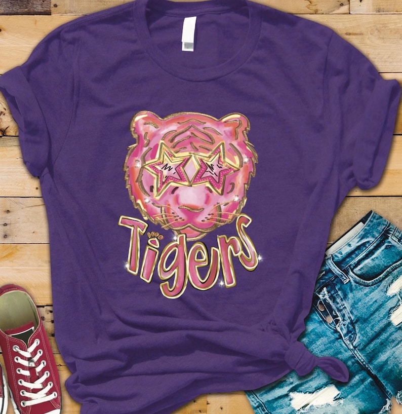 Pink Glitter Tigers Mascot PNG: Bougie Geaux Tigers (digital Download ...
