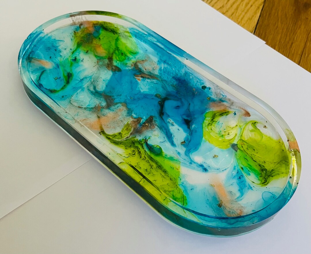 Handmade Resin Geo Tray - Etsy